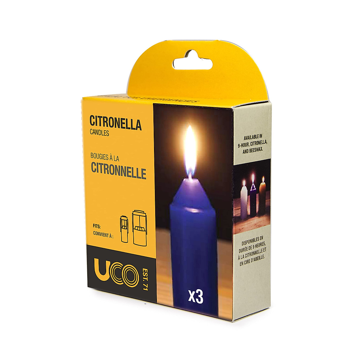 Industrial Revolution UCO 9-Hour Citronella Candles, 3-Pack for Candle Lanterns