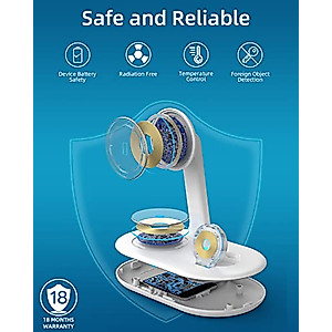 Magnetic Wireless Charging Stand with 20W PD Adapter, TERYTH 3 in 1 Wireless Charging Station Dock for iPhone 13, 12, Pro, Pro Max, Mini, Apple Watch 7/SE/6/5/4/3/2, AirPods Pro/3/2