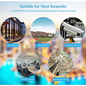 REVODATA Active PoE Splitter 12V 2A Output, IEEE 802.3af/at Standard 10/100Mbps Power Over Ethernet Splitter for Security IP Camera DC Jack (PS5712AT Black)