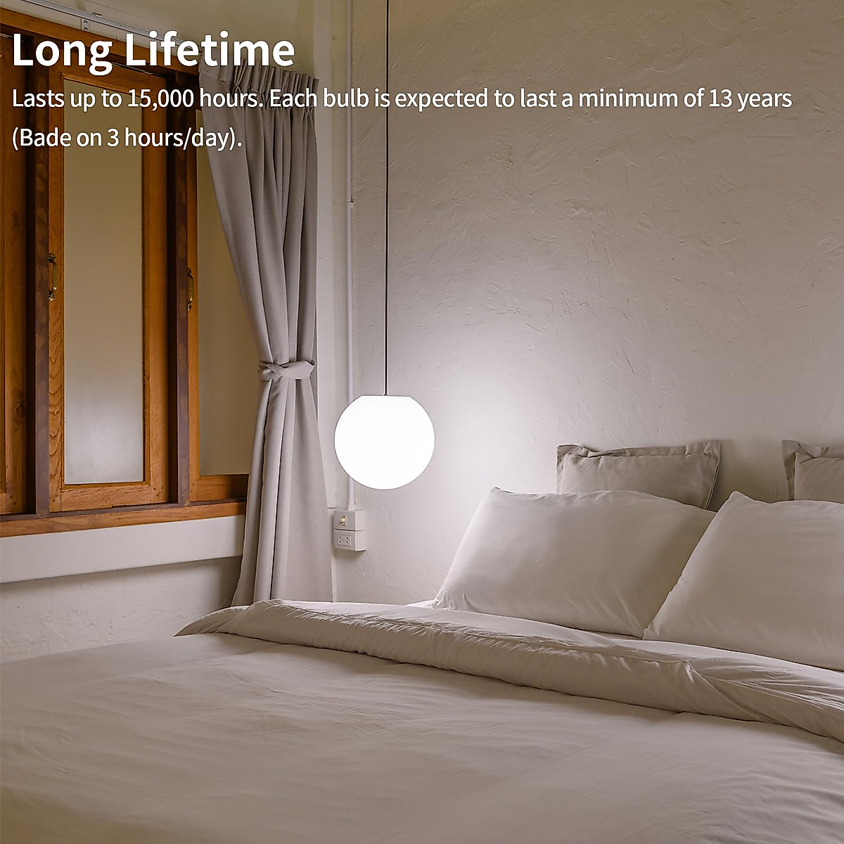 CYLYT 100W Equivalent Bright LED Light Bulbs, Daylight White 5000K A19 Lightbulbs, Focos LED para Casa, for Kitchen Bedroom Indoor, 1500 Lumens, E26 Standard Base, 4-Pack, Non-Dimmable