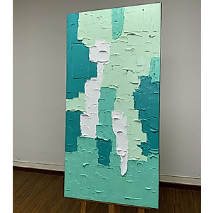 V-inspire Art,24x48 inch 100% Hand Painted Contemporary Abstract Oil Paintings Modern Decorative Artwork on Canvas Wall Art Ready to Hang for Home Decoration Wall Decora