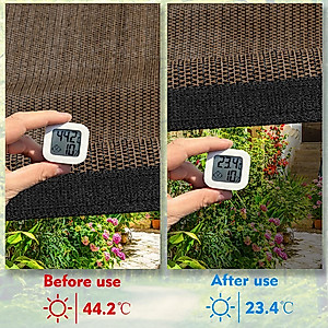 FAIR WIND Shade Cloth 90% Sun Shade Fabric Privacy Screen Shade Cover Patio Canopy with Grommets Shade Net for Garden Outdoor Pergola 10 x 12 FT - Grey