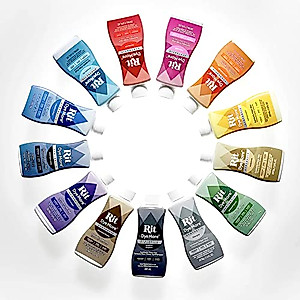 Synthetic Rit Dye More Liquid Fabric Dye - Ultimate Synthetic Rit Dye Accessories Kit - Wide Selection of Colors - 7 Ounces - Sapphire Blue