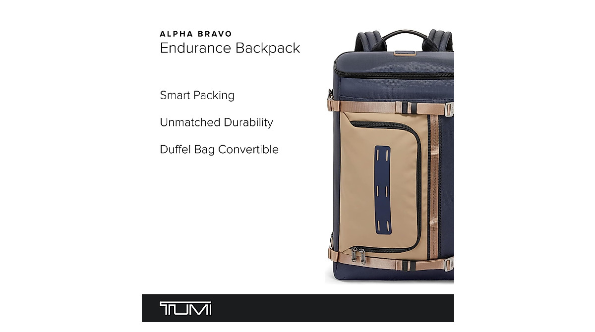 TUMI Alpha Bravo Endurance Backpack Midnight Navy - Durable & Versatile