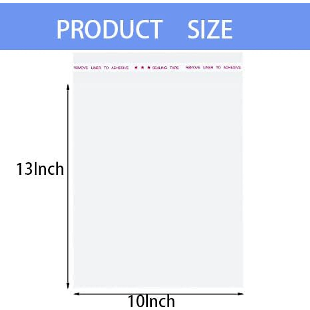 Versatile Clear Cello Bags - Perfect for Shirt Packaging and Clothing Sales - 100 Count 10x13 Inches