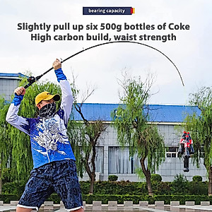 SupsShop Portable Fishing Rod Reel Combos 2.1m/6.9ft Telescopic Carbon Fiber Light Weight Fishing Pole with Fishing Reel Lures Pocket Tackle Box Spinning Rod with Double Layer Carrier Bag for Travel