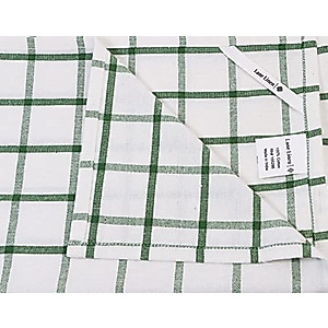 LANE LINEN Kitchen Towels Set - Pack of 6 Cotton Dish Towels for Drying Dishes, 18”x 28”, Kitchen Hand Towels, Absorbent Tea Towels, Dish Towels for Kitchen, Quick Drying Kitchen Towel Set - Olive