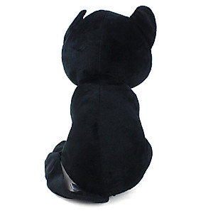 LINKOM Anime Plush Doll Pet Cat Soft Plushie Stuffed Animal Figure Toy 11” Gift Decoration for Kids Girls (28cm/11inch, Black)