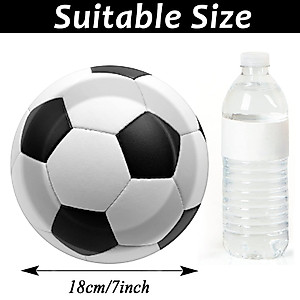 gisgfim 48 Pcs Soccer Paper Plates 7" Soccer Birthday Party Disposable Dessert Plates Supplies Decorations Soccer Tableware for Soccer Fans Birthday Baby Shower