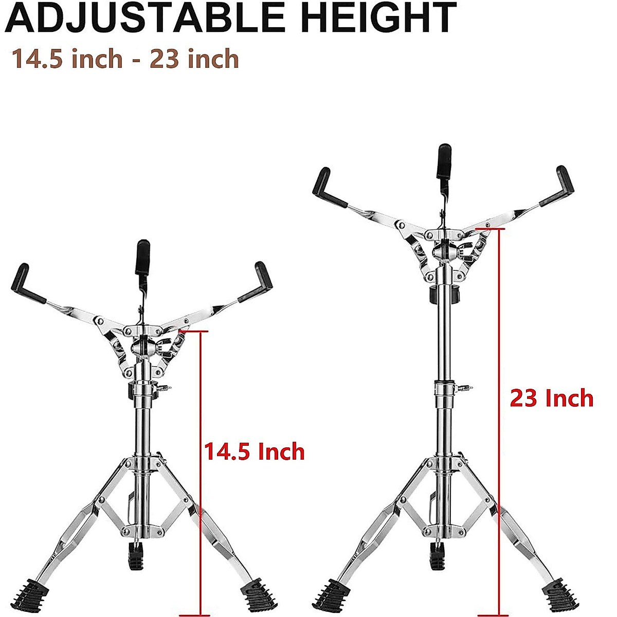 LOLUNUT Snare Drum Stand with Drum Sticks Holder,Adjustable Practice Drum Stand for 10-14 Inch Drum Pad,Snare Drum Beginners