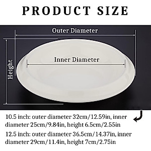 HONHPD Ceramics Chafing Dishes & Food Warmers, Household Gold Plated Buffet Server Warming Tray with Food Pan, Fuel Holder and Lid, for Wedding, Parties, Banquet, Catering Events,12.5INCH