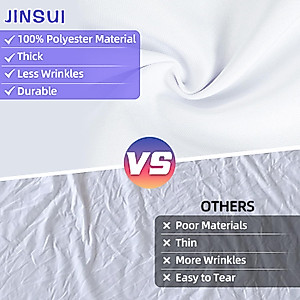 White Backdrop for Photoshoot, White Photo Backdrop Curtain, 10x10ft White Background for Photography, Double-Sided Polyester White Screen Backdrops for Party Picture Portrait Video Recording