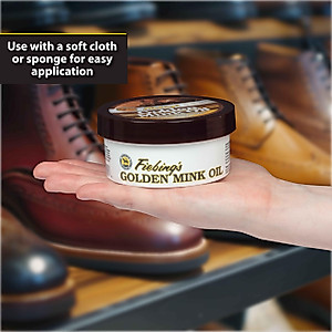 Fiebing's Golden Mink Oil Paste, 6 oz. - Soften, Preserves and Waterproofs Leather and Vinyl
