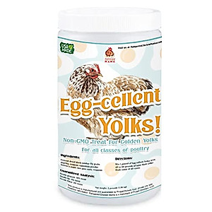 Pampered Chicken Mama Egg-Cellent Yolks: Organic Chicken Feed Supplement & Duck Food for Golden Yolks (2.5 pounds)