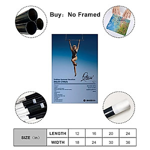 Miley Cyrus Poster Rock Posters Endless Summer Vacation Music Album Cover Posters Canvas Poster Bedroom Decor Sports Landscape Office Room Decor Gift Unframe: 12x18inch(30x45cm)