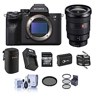 Sony Alpha a7S III Mirrorless Camera with 16-35mm f/2.8 Lens Bundle with 128GB SD UHS-II V90 SD Card, Filter Kit, Extra Battery, Compact Charger, Memory Wallet, Cleaning Kit