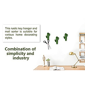 Cute Adhesive Hooks, Decorative Wall Hooks, Cactus Shaped Key Hooks for Home Apartment Entryway Decor-Wall Key Holder for Hanging Keys Purses, Double Sided Adhesive Wall Key Hooks-Green/3Pcs