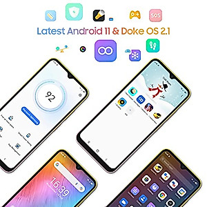 Blackview Android Phone, A95, 8GB+128GB, 4G Dual SIM Unlocked Cell Phones, Android 11 Unlocked Smartphones, 20MP+8MP, 4380mAh Battery 18W Fast Charge, 6.5" HD Face/Fingerprint Unlock, T-Mobile Phone