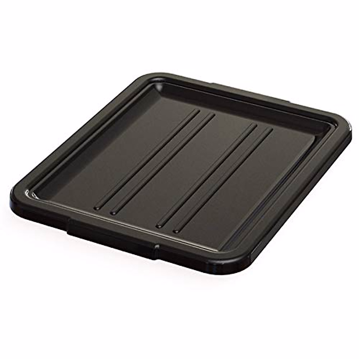 NSF Certified Bus Tub Lids 12-Pack, Commercial Plastic Lid for Bus Box/Storage Bin (Black)