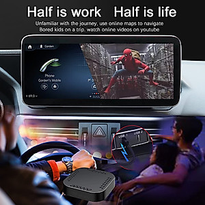LEXXSON Wireless CarPlay Android Ai Box Wired to Wireless Android 9 Qualcomm Octa-core 4G+64G, Plug and Play