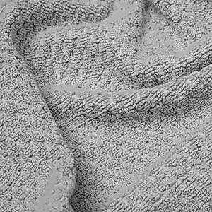 Amazon Basics Odor Resistant Textured Hand Towel, 16 x 26 Inches - 6-Pack, Light Gray