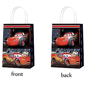 20Pcs Kids Car Party Supplies,Candy Gift Bags Hard Paper Goodie Treat Bag for Birthday