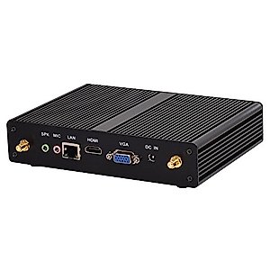 HUNSN Fanless Mini PC, Desktop Computer, HTPC, Kodi Box, Intel Pentium 3825U 3695U, Windows 11 or Linux Ubuntu, BM05, VGA, HDMI, LAN, 4 x USB3.0, 2 x USB2.0, 8G RAM, 256G SSD