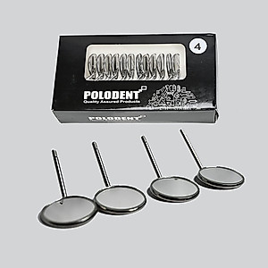 Polodent S.S. MATERIAL PLANE MOUTH MIRROR NO. # 04 SET OF 12 ORIGINAL