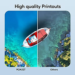 PCMJET Remanufactured Ink 65xl Black and Color Combo Pack Replacement for hp 65 XL Ink Cartridge Combo Pack Remanufactured Works with deskjet 3700 3752 3755 Envy 5055 (1 Black,1 Tri-Color)