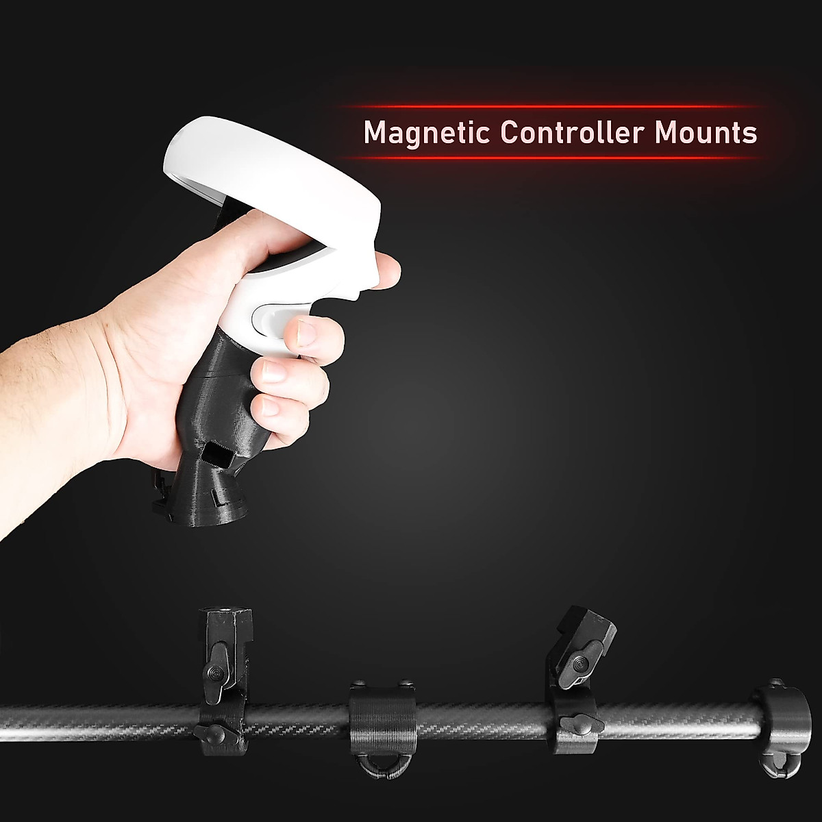 DeadEyeVR Annihilator 2 - VR Magnetic Carbon Fiber Rifle Adapter Stock Controller Attachment Accessory for Virtual Reality (Oculus / G2 - Sling - AR15)