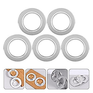 balacoo 5pcs Bird Wood Box Predator Hole Bird Breeding Cage Ring Guard Metal Anti Bite Bird Nest Box Ring 105mm