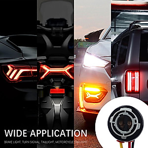 carleef 2PCS Turn Signal Socket,Multi-Functional Brake Light Socket Tail Light Socket with Wiring Harness,Professional Car Accessories 1157 Bulb Socket Fits Most Cars Trucks SUVs (1157/2PCS)