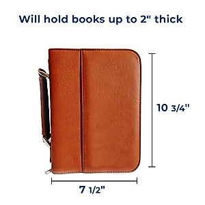 Personalized Large Leatherette Book/Bible Cover with Handle and Zipper | Custom Book/Bible Cover | Personalized Laser Engraved