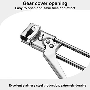 Adjustable Jar opener & Bottle Opener | Stainless Steel Manual Jar Bottle Opener Professional Can Opener | Lid Seal Remover | Kitchen Cooking Lids Remover