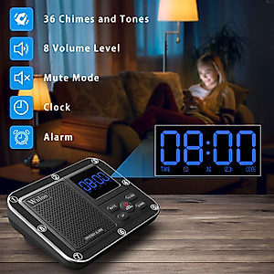 1800 Ft Wireless Outside Driveway Alarm Outdoor Motion Sensor & Detector Driveway Alert System, Rechargeable Battery/Weatherproof/Mute Mode/Clock and Alarm Functional (1&1-Camouflage)