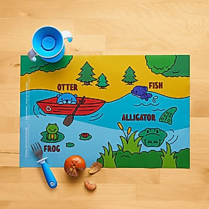 Munchkin® Story Mat™, BPA Free Disposable Placemats for Kids, 18 Pack, 2 Designs