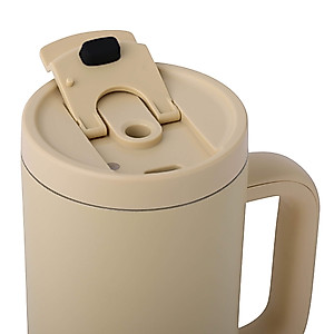 Manna Leisure Stainless Steel Insulated Tumbler with Leak-Proof Dual Function Lid - 40 Oz - Dandelion Powder Coat