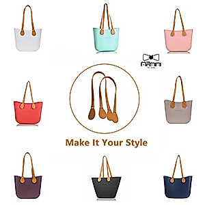 MRMIMI Practical Rope Handle & PU Straps Replacement for Obag Canvas Rubber Bag EVA Tote Handbags Repair Classic Purse Accessories