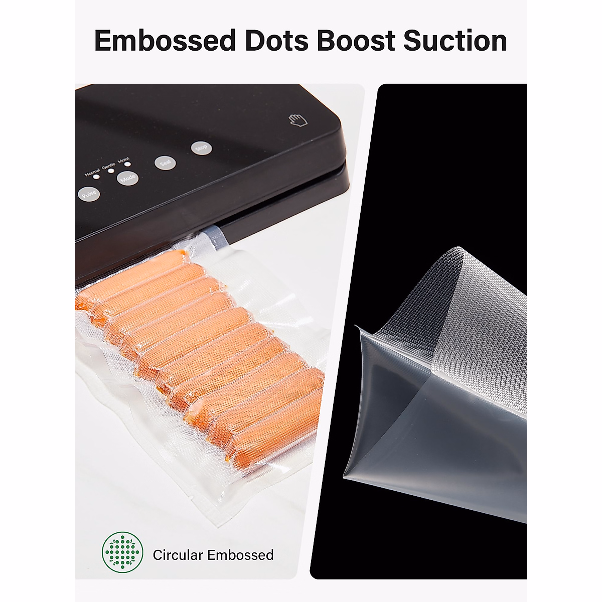 Kootek Vacuum Sealer Bags for Food, 100 Quart 8" x 12" Vacuum Seal Bags, Commercial Grade, BPA Free, Pre Cut Freezer Bags for Food Storage, Meal Prep or Sous Vide