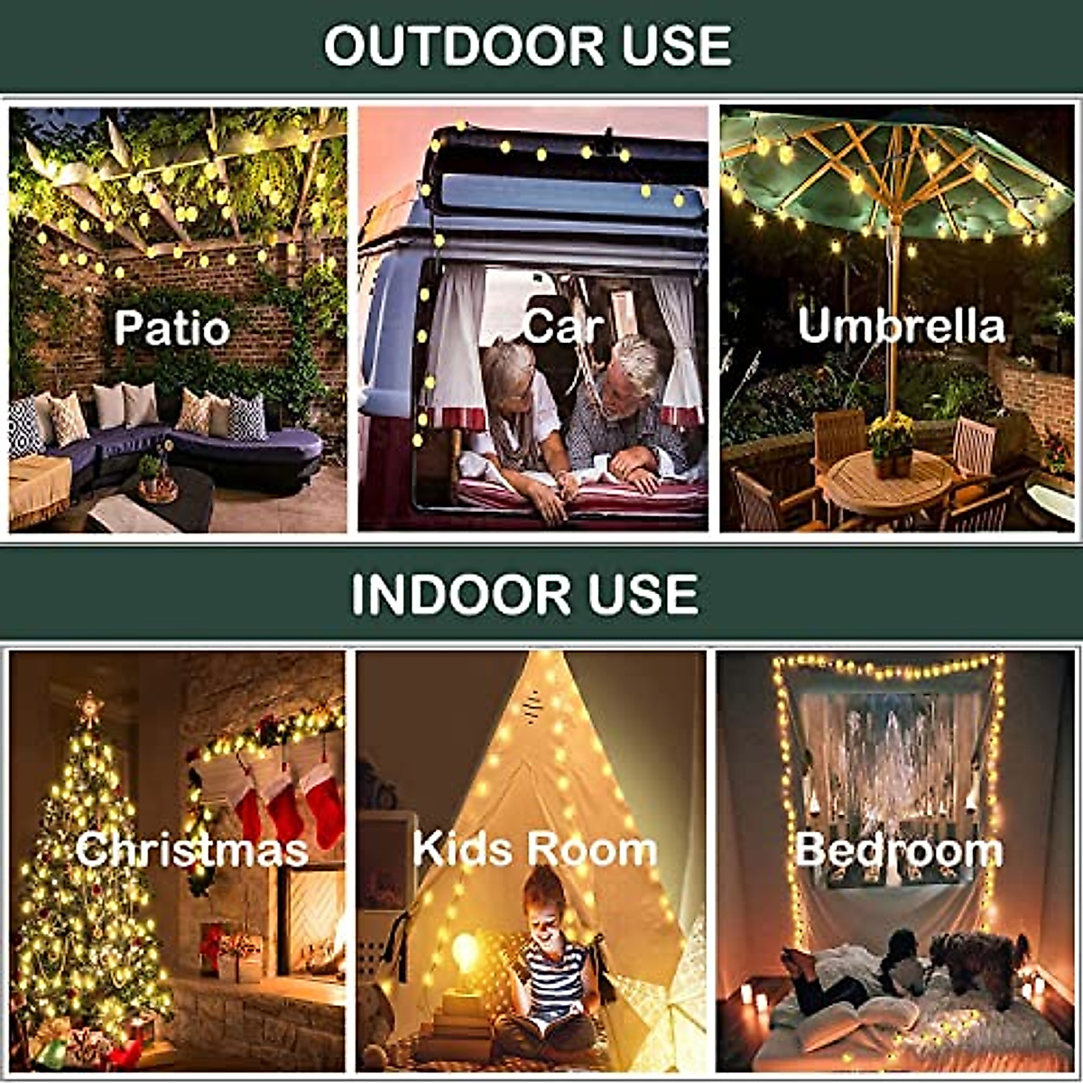 Globe String Lights, 14Ft/30 LED Fairy String Lights Starry, 8 Modes Outdoor Indoor Battery Operated Lights with Timer Christmas Decorations Lights for Patio Garden Bedroom Party Wedding Warm White