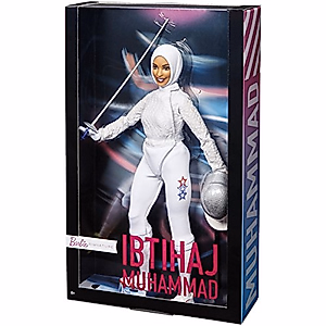 Barbie Ibtihaj Muhammad Doll with Fencing Uniform, Hijab, Sabre and Mask