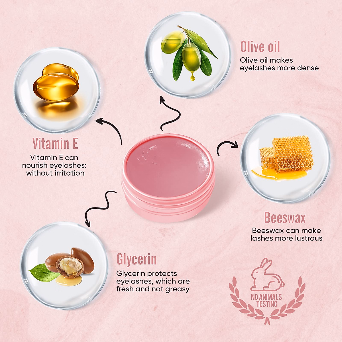 PERMANIA Lash Lift Rod Adhesive, New Brow Lamination Glue Balm, Soft Fragrance Strong Viscosity and Water Solubility for Lash Perm Kit (Peach)