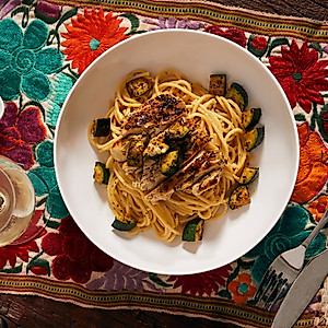 Rae Dunn Melamine Dinner Bowl - Durable Dishwasher Safe Pasta Bowls - Set of 6 (9 inch / 8.2oz) Bowls for Soup, Cereal, Pasta, Salads