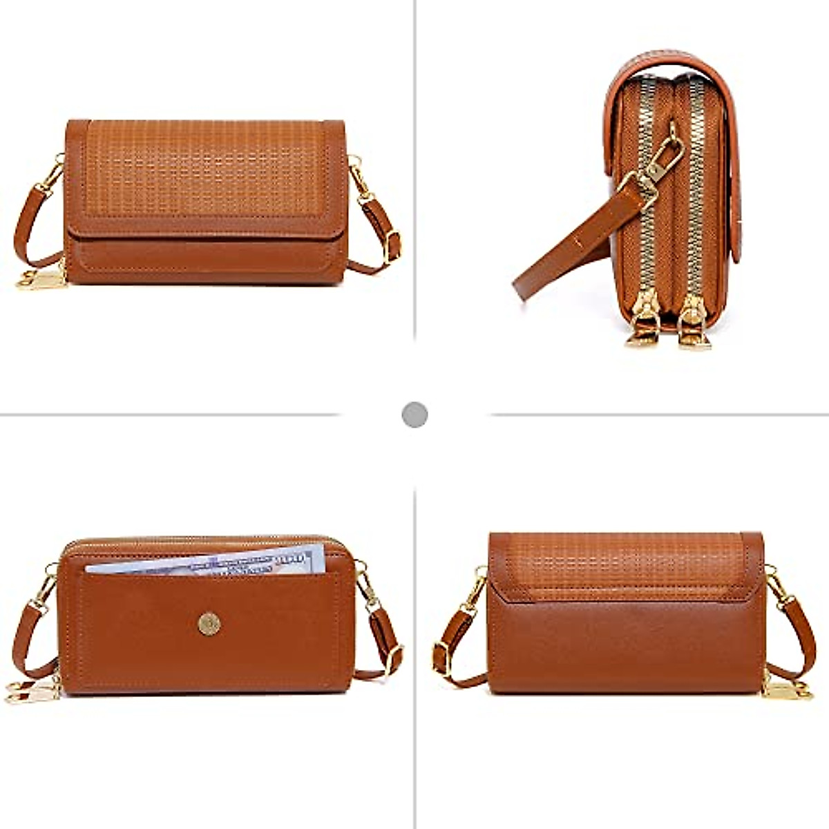 Badiya Small Crossbody Bags for Women Cell Phone Purse Wallet Shoulder Handbag with Credit Card Slots