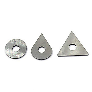 OSCARBIDE Carbide Scraper Blade Set 3pcs include Round Drop Triangle Shaped for Removing Paint Glue Varnish Rust Fits Most Popular Hand-hold Scrapers Replacement Blades