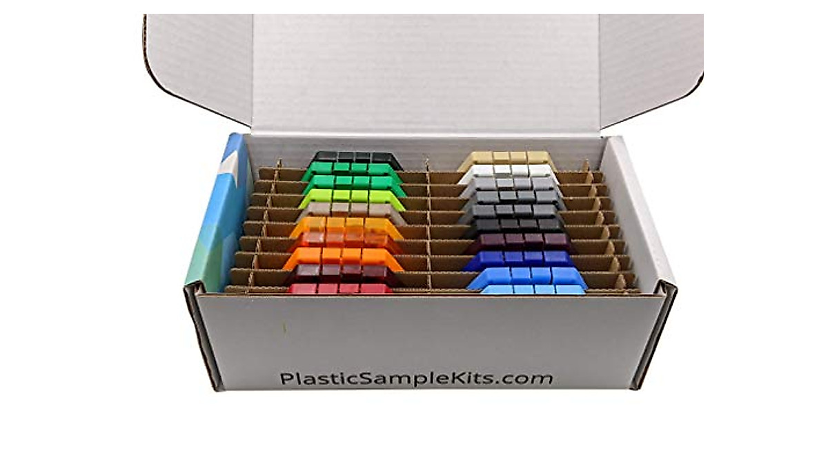 20 Injection Molded Plastic Samples Kit for Material Comparison