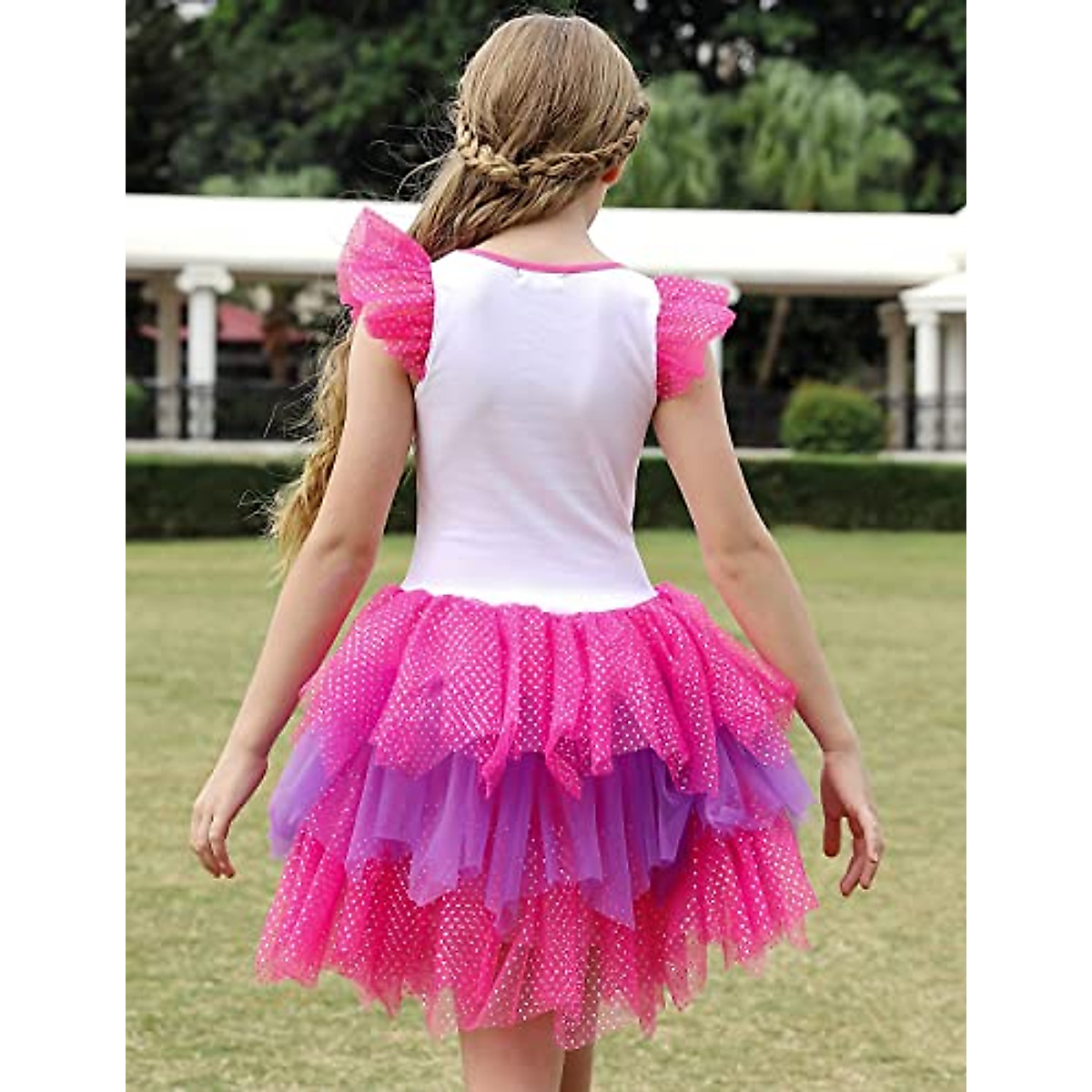 PrinceSasa Number 7#7 Child Tutu Party Girls Birthday Summer Dresses,6EDTA7,7-8 Years(Size 140)
