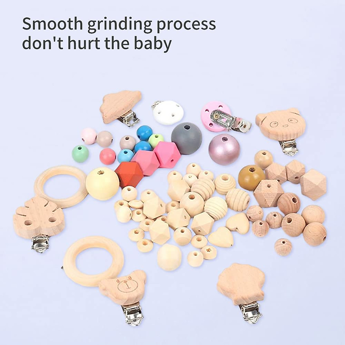 Mersuii 4Pcs Wooden Baby Gym Baby Hanging Toys Wooden Circle Activity Gym Hanging Bar Interactive Toys Baby Gift Children Room Decoration Pendant