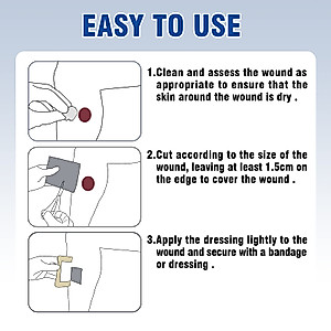 Ceeport Ag Silver Calcium Alginate Wound Dressing Pads, 4''x4'' Patches, 10 Individual Pack, Soft Silver Dressings for Wound Care, Gentle Highly Absorbent Dressing, Non Stick Gauze Pads for Wounds