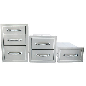 SUNSTONE B-TD18 14-Inch Flush Triple Access Drawer